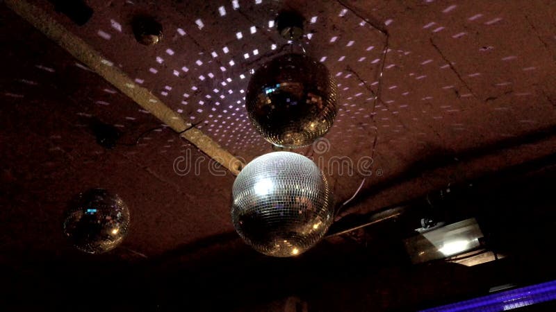 Rotating Disco Mirror Ball at the Night Club Stock Footage - Video of ...