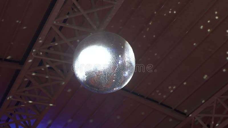 Rotating Disco Mirror Ball. Rotating Sparkling Disco Ball Stock Video ...
