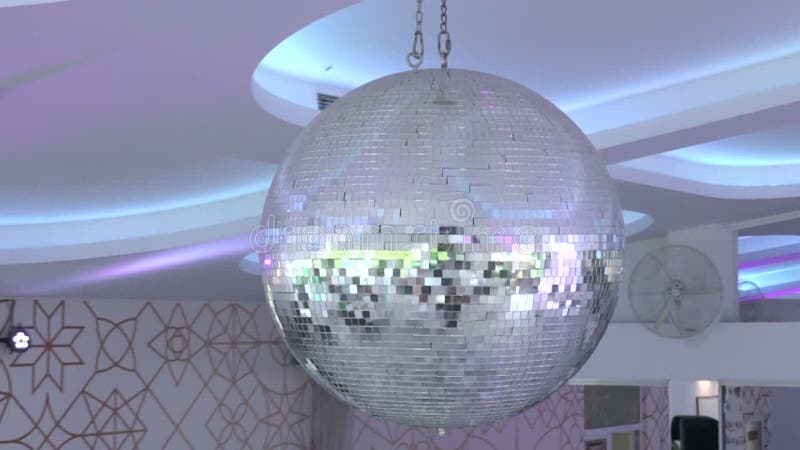 Rotating Disco Mirror Ball. Rotating Sparkling Disco Ball Stock Video ...