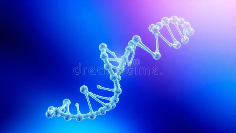 Dna Chain Rotating on Blue and Purple Background Stock Image - Image of ...