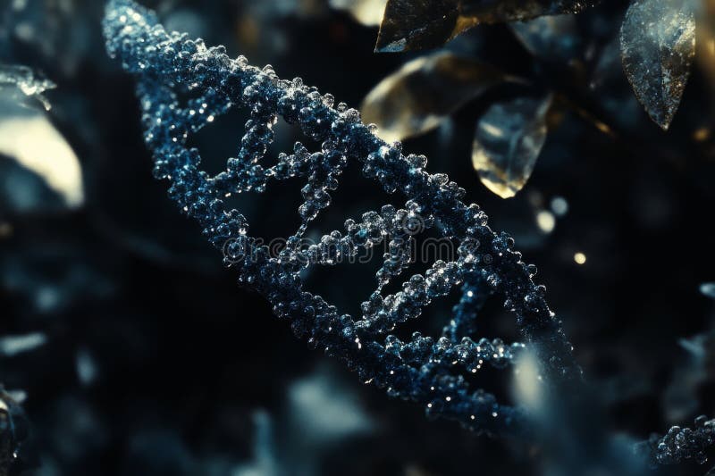 Rotating Dna Double Helix Structure Showing Molecular Connections with ...