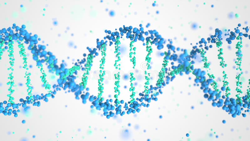 Rotating DNA Molecule, Looping 3D Animation Stock Video - Video of ...