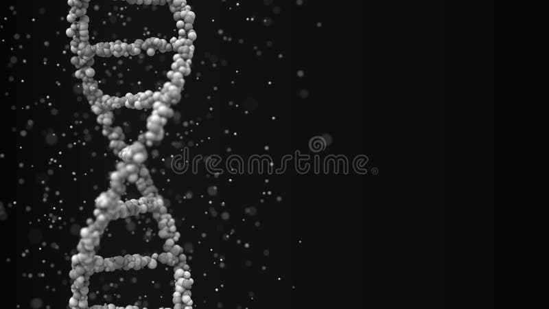 Rotating DNA Molecule Model and Particles, Loopable 3D Animation Stock ...
