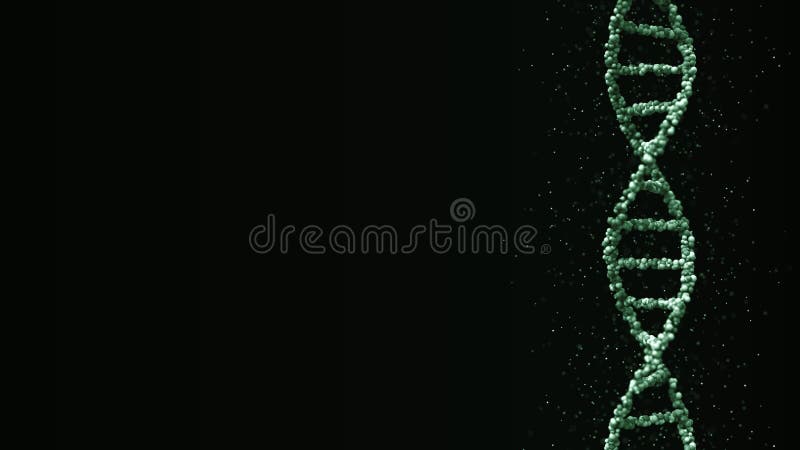 Rotating Green DNA Molecule Model, Loopable 3D Animation Stock Video ...