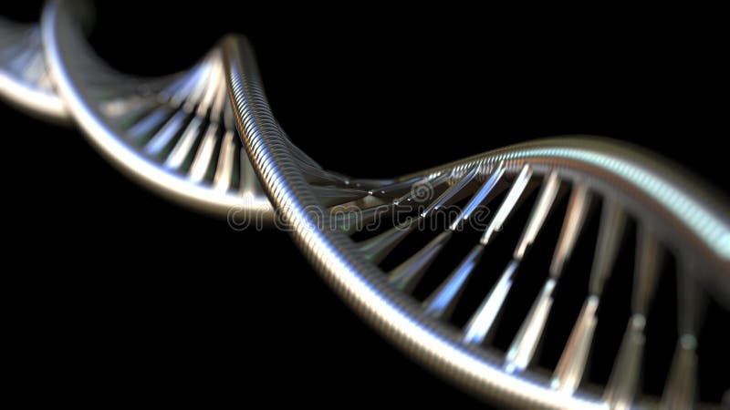 Rotating Metallic DNA Model, Loopable 3D Animation Stock Footage ...