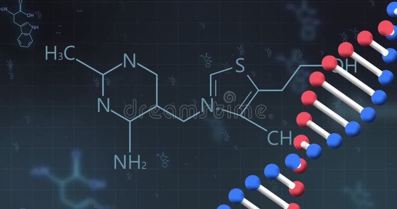 Rotating Dna Strand Over Element Structures and Networks on Dark ...