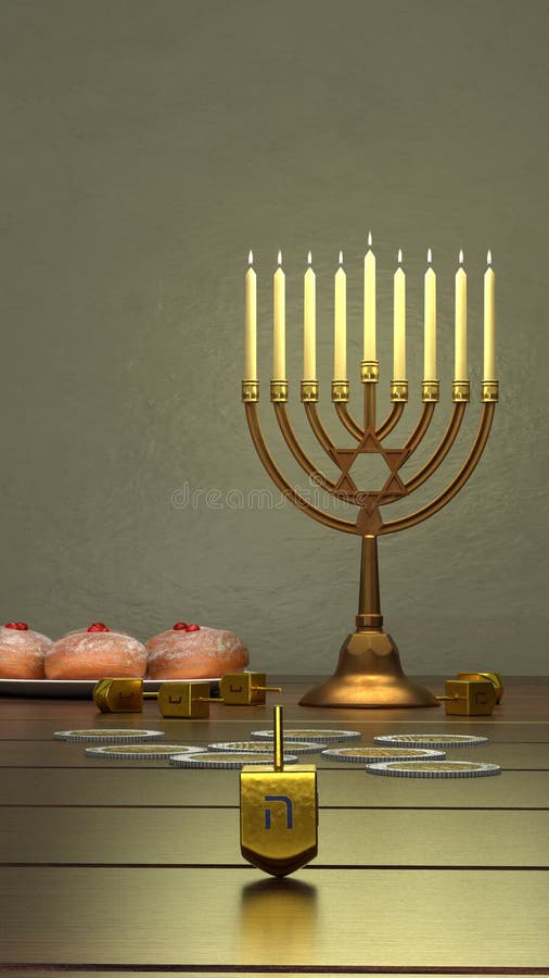 Classic Hanukkah Dreidel Stock Illustrations – 12 Classic Hanukkah ...