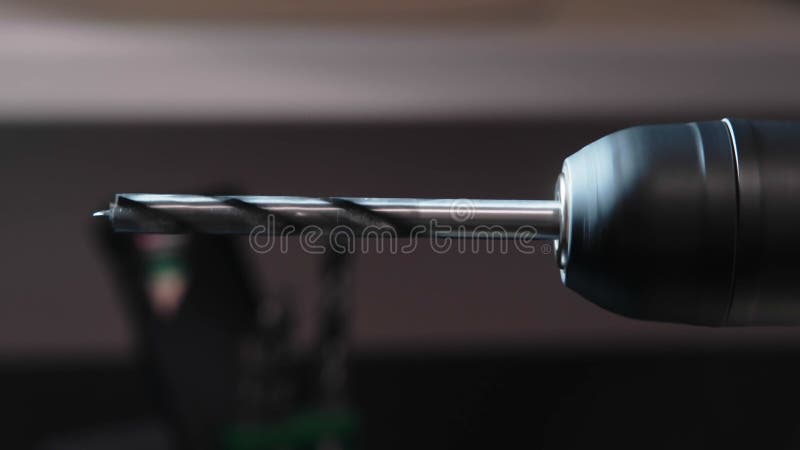 Rotating Drill. Electric Drilling Machine with Fixed Drill Bit for Wood ...