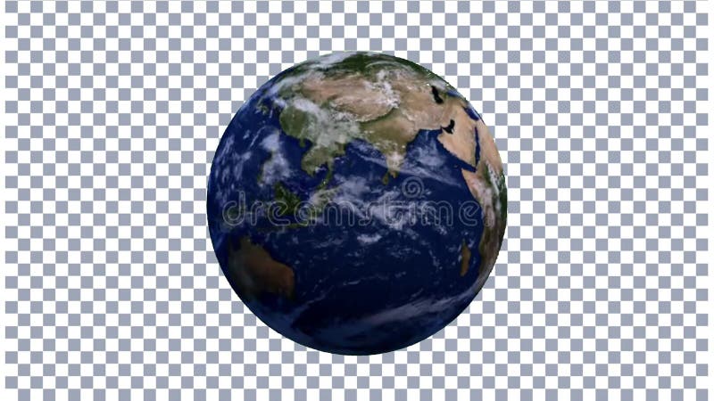 Rotating Earth on Alpha Screen Background 4K. Earth Rotates ...
