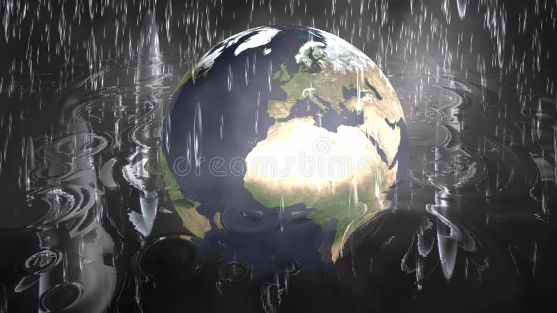 Two Rotating Earths Side by Side. Parallel Universe Concept. 3D ...