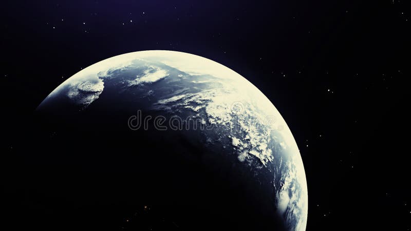 Rotation of Planet Earth in Days. Motion. Planet Earth Alternates Day ...