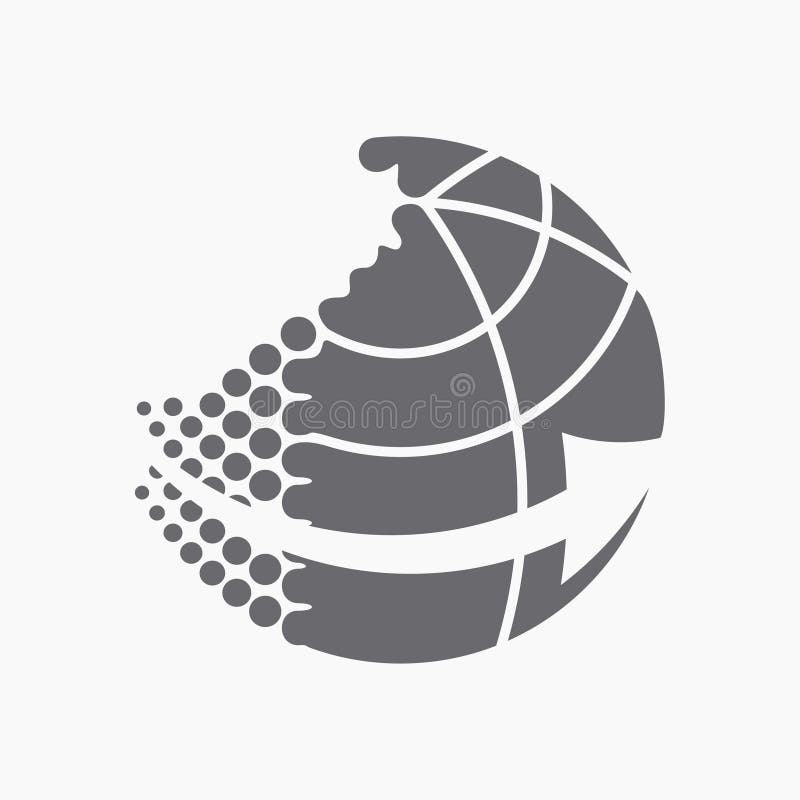 Rotating Earth Logo and Illustration of the Occurrence of Day and Night ...