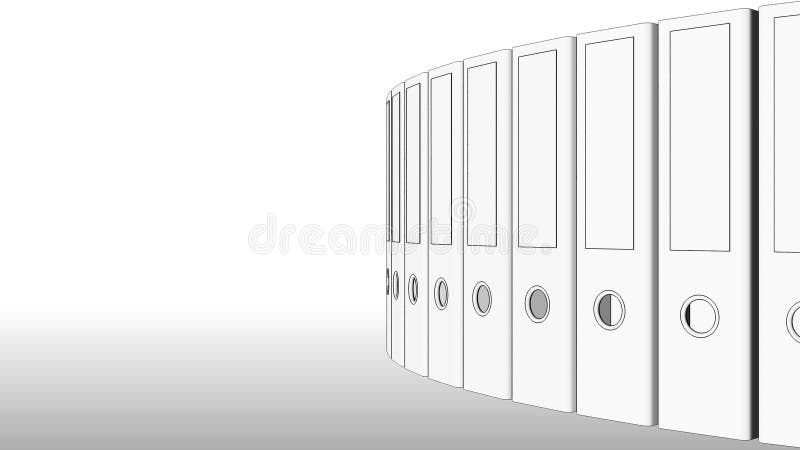 Rotating Empty Office Binders. 4K Seamless Loop Able Sketchy Animation ...