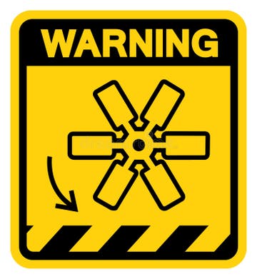 Rotating Fan Blade Warning Sign, Vector Illustration, Isolate on White ...