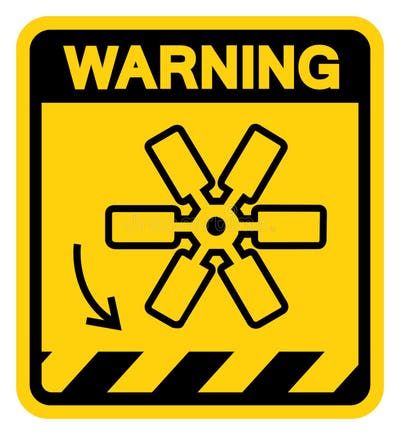 Rotating Fan Blade Warning Sign, Vector Illustration, Isolate on White ...