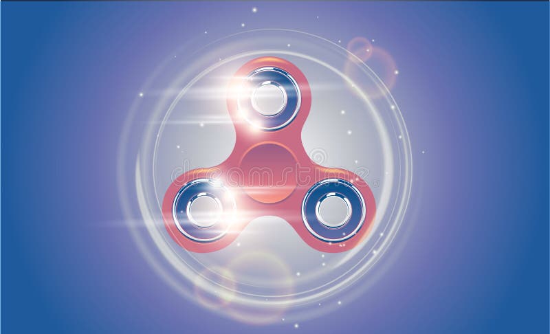 Rotating Fidget Finger Spinner Stress Relief Hand Toy with Motion Light ...