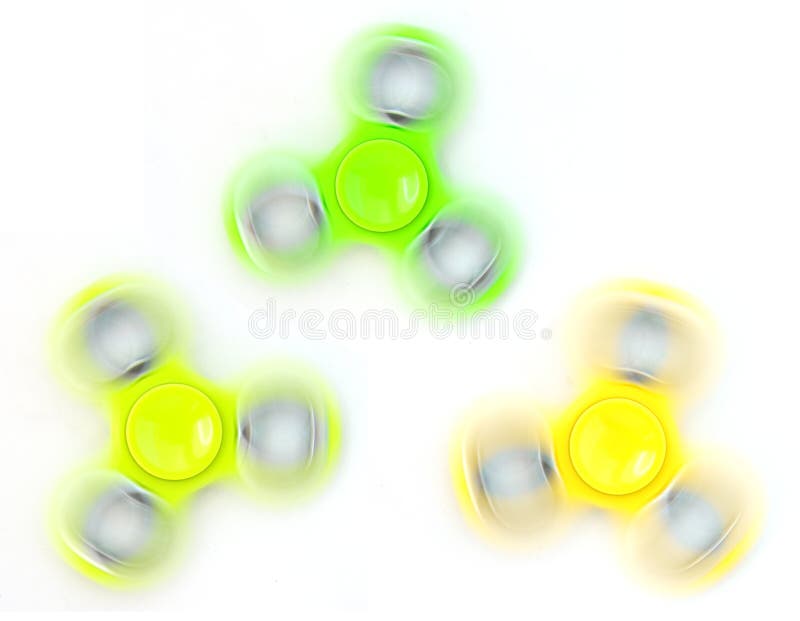Rotating Fidget Spinner, a Stress Relief Toy on White Background Stock ...