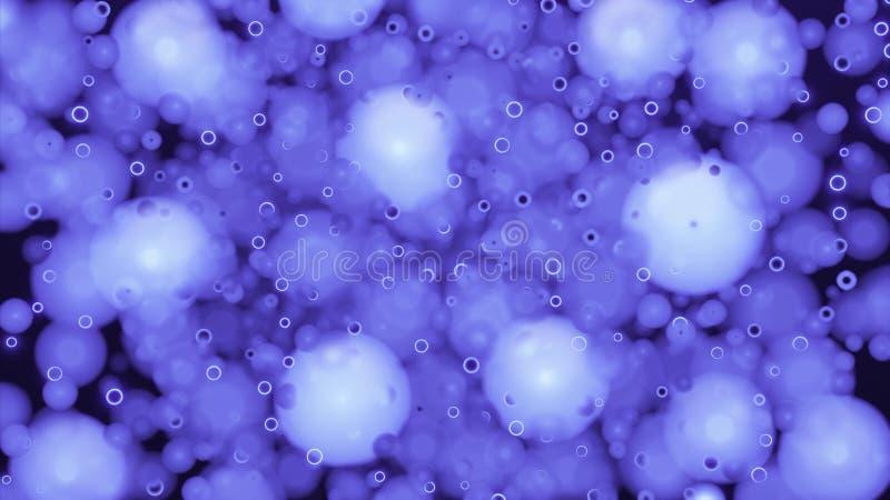 Spherical Cell Moves on White Background. Design. Animation of Simple ...