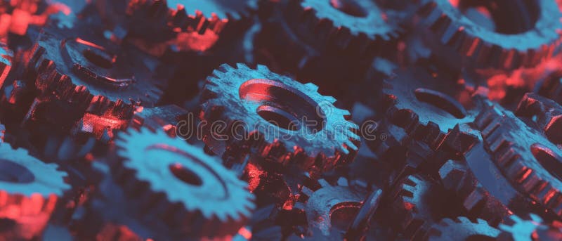 Rotating Gears Create Dynamic Metallic Textures and Smooth Animations ...