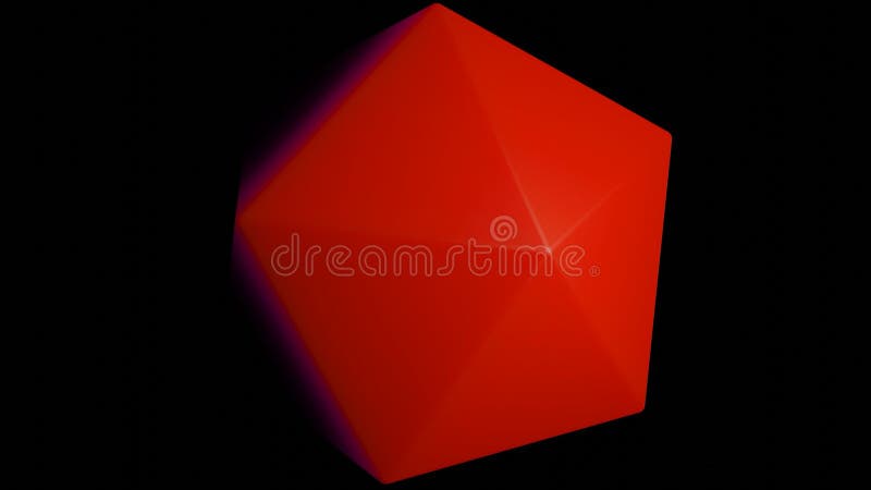 Rotating Geometric Polygon Design 3d Model Of Geometric Cube With Six