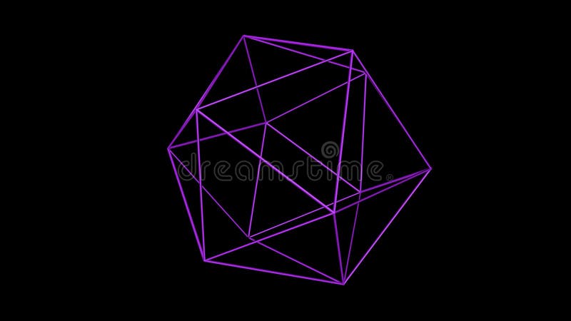 Rotating Geometric Shape Loop Animation Stock Video - Video of bright ...