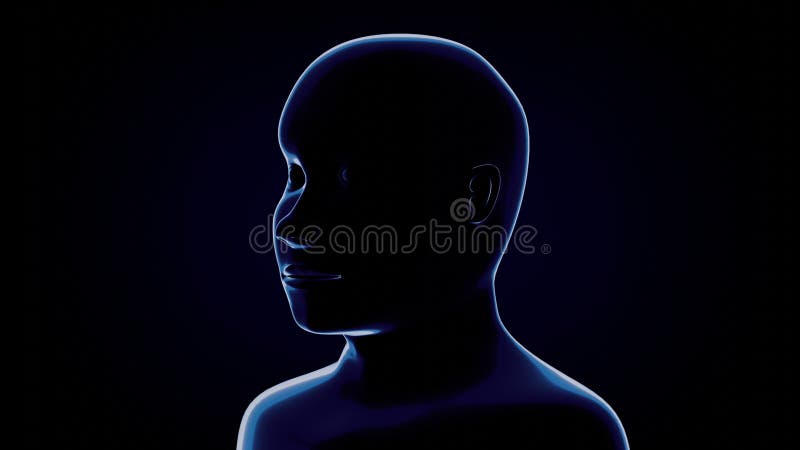 Rotating Geometrical Man Face Stock Footage - Video of person, cyborg ...
