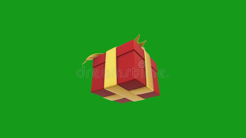 Rotating Gift Box Green Screen Motion Graphics Stock Video - Video of ...