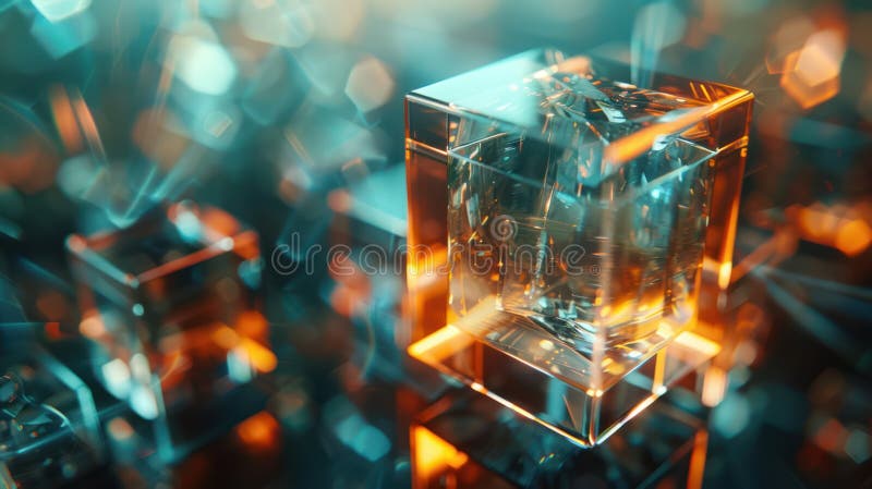 Rotating Glass Cube Abstract 3d Animation Loop Stock Illustration Illustration Of Aesthetic