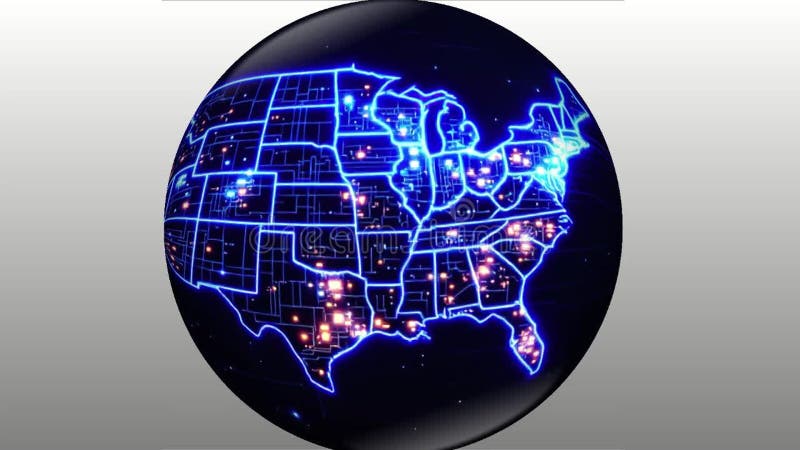 Rotating Globe with American Map on it Creating a Dynamic and ...