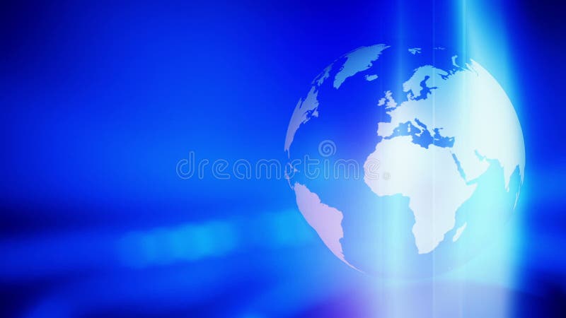 Blue Rotating Globe with Abstract Motion Background Stock Video - Video ...