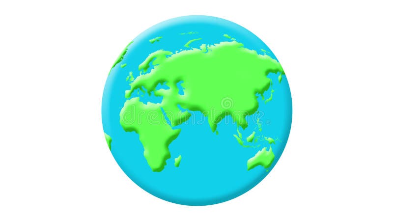 World Map Globe Shaped World Globe Alpha Greenscreen Editing Animation ...