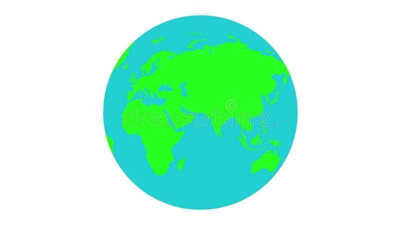 World Map Globe Shaped World Globe Alpha Greenscreen Editing Animation ...
