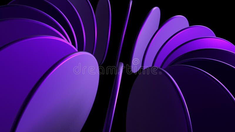 Rotating Glowing 3d Circles Around Their Axis Stock Image - Image of ...