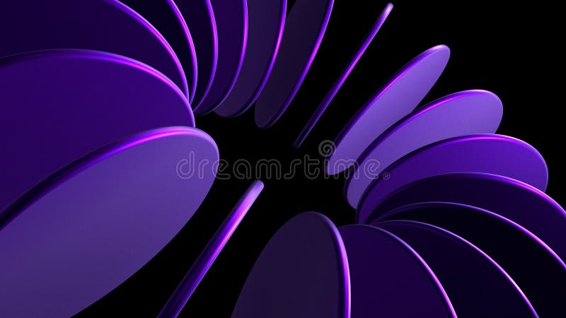 Rotating Glowing 3d Circles Around Their Axis Stock Photo - Image of ...
