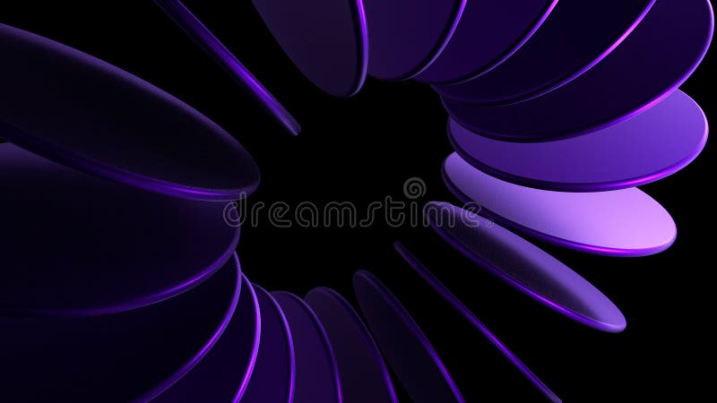 Rotating Glowing 3d Circles Around Their Axis Stock Image - Image of ...
