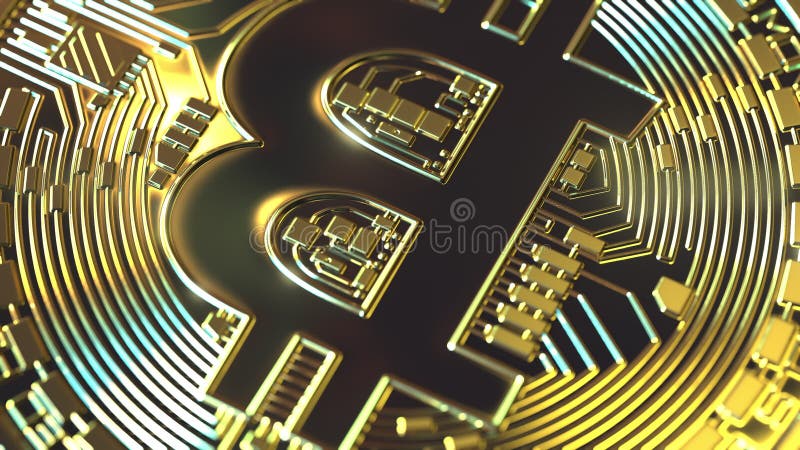 Rotating Golden Bitcoin Coin, Conceptual Loopable Animation Stock ...
