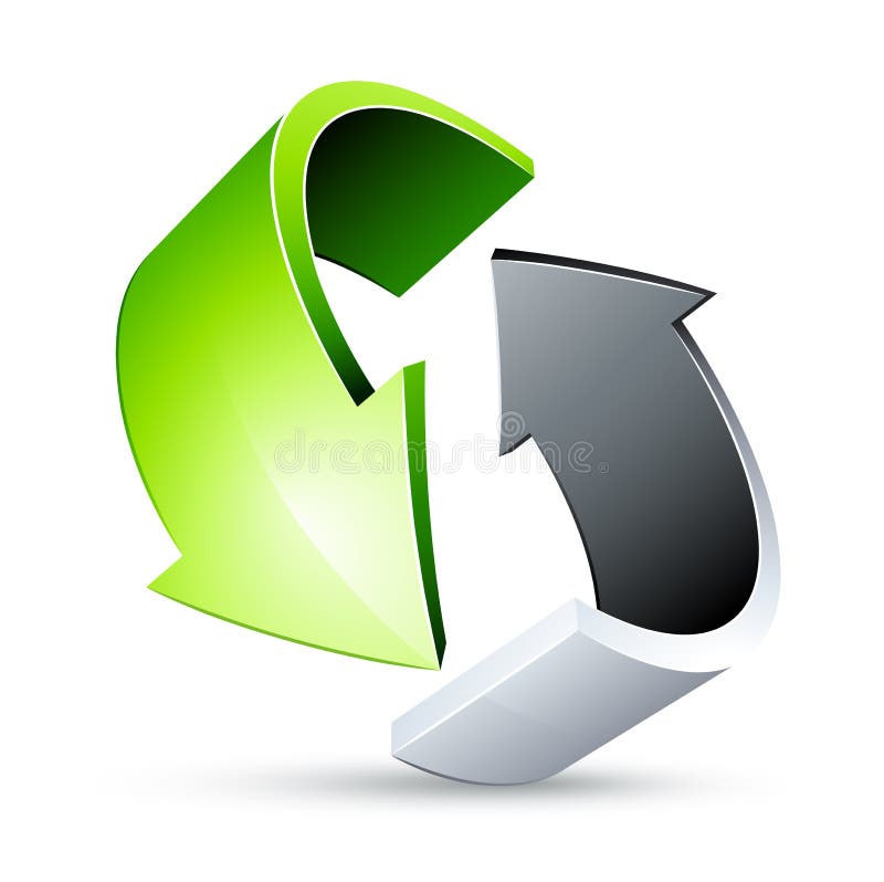 Rotating green arrow stock vector. Illustration of closeup - 15681238