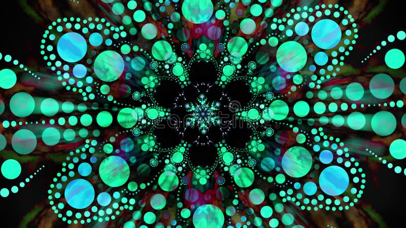 Rotating Green Mandalas with Inner Smoke Effects Animation Loop Stock ...