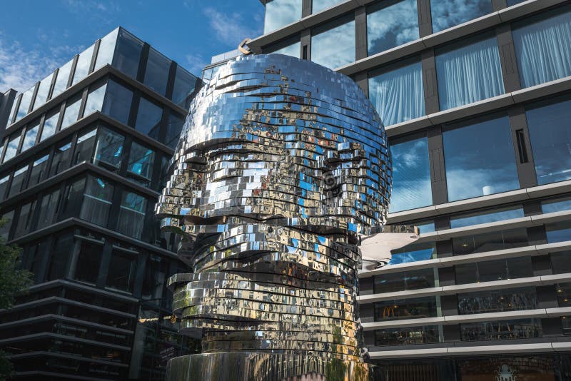Rotating Head Of Franz Kafka Kinetic Sculpture By David Cerny 2014