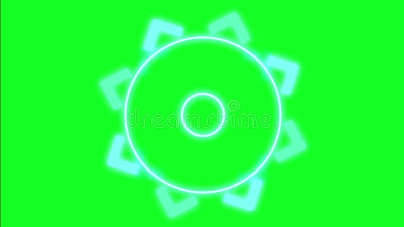 Rotating Circles on Green Screen Stock Video - Video of design ...