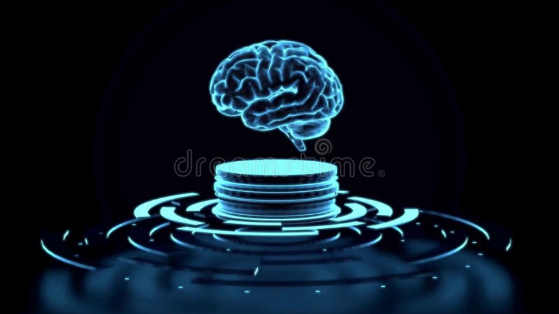3D Animated Human Brain Loop Stock Video - Video of concept, neural ...