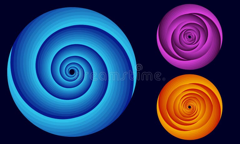Rotating Hypnotic Circles in Differents Colors and Rotations Stock ...