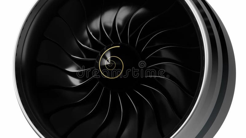Rotating Jet Engine, Zooming in Stock Video - Video of turbine ...