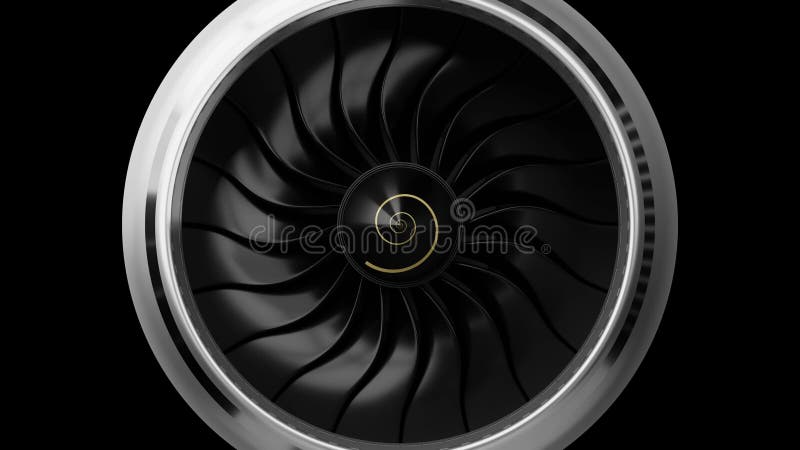 Rotating Jet Engine, Zooming in Stock Footage - Video of blade, front ...