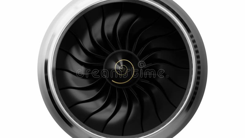 Rotating Jet Engine, Zooming in Stock Footage - Video of blade, front ...