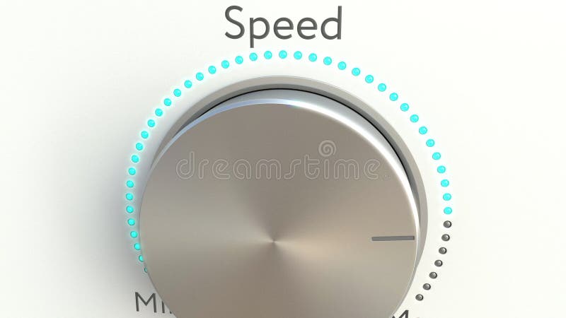 Rotating Knob with Speed Inscription. Conceptual 3D Rendering Stock ...