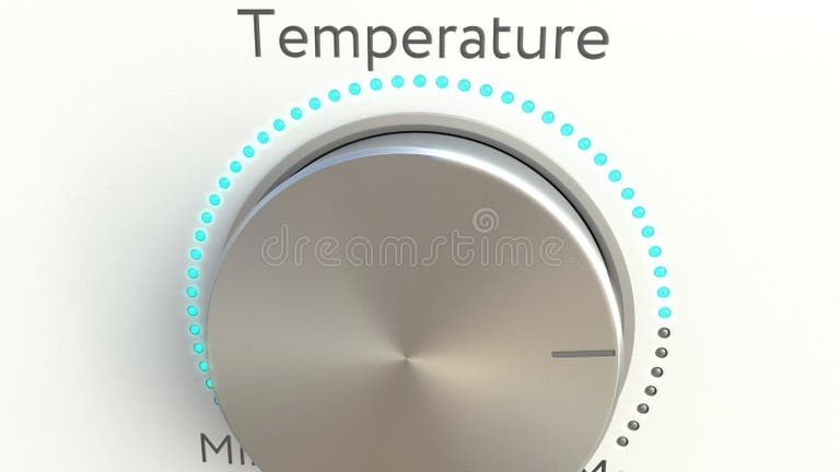 Rotating Knob with Temperature Inscription. Conceptual 3D Rendering ...