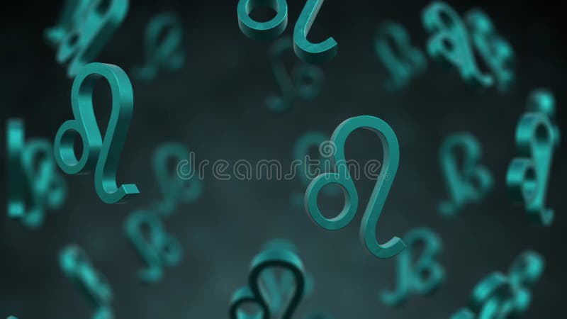 Rotating Leo Symbol Animation Background Stock Footage - Video of month ...