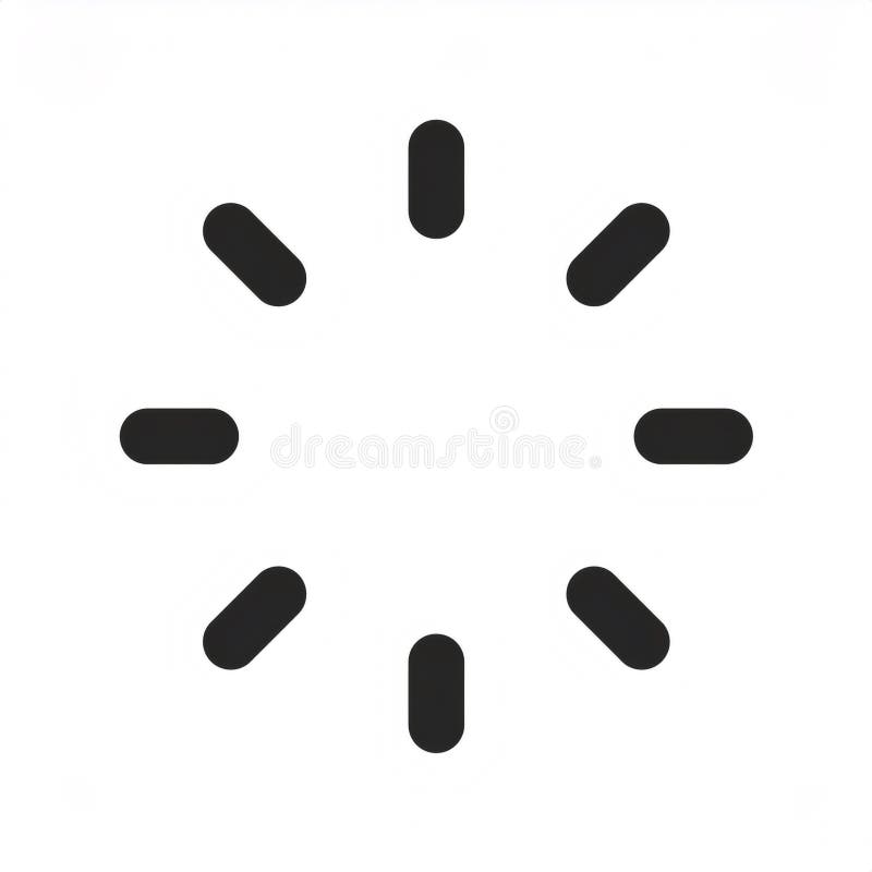 Rotating Loading Spinner Displaying Digital Waiting Process with ...