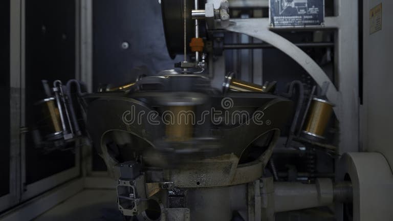 Rotating Machine with Copper Wire Winding. Creative. Automated Machine ...